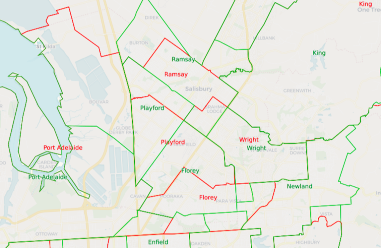 SA redistribution – final map and margins | The Tally Room